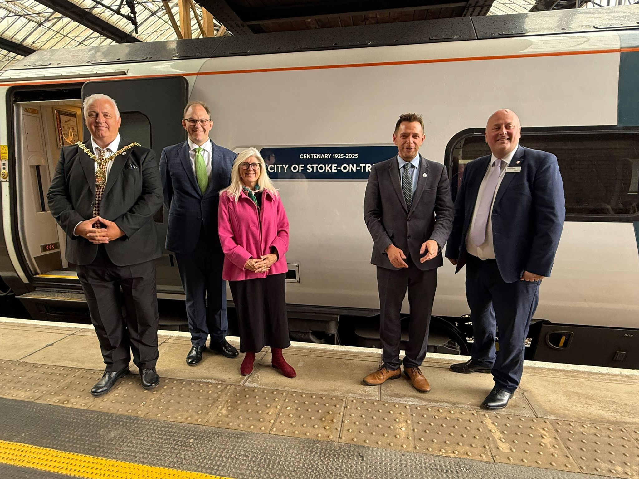 City of Stoke-on-Trent train name plate unveiled to mark 100 years of ...